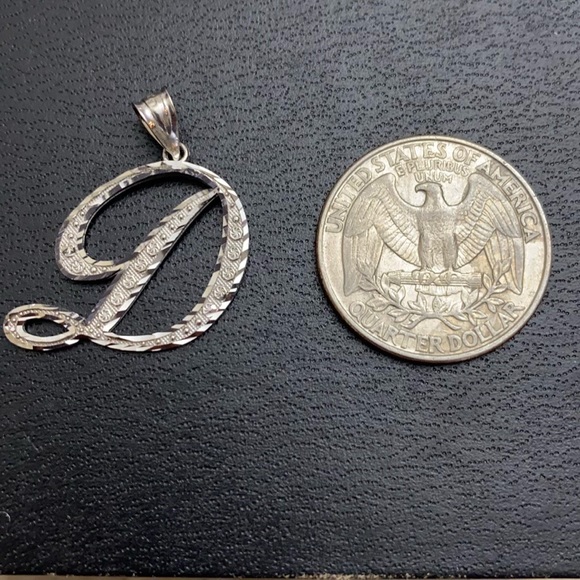 Element Shine | Jewelry | 925 Sterling Silver Cursive Initial Letter D ...